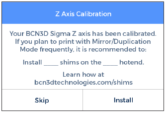 How to install the Shims (BCN3D Sigma)